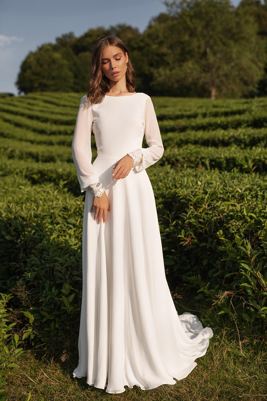 Simple Special Occasion Dresses Minimal Wedding Gowns - ZOOEK