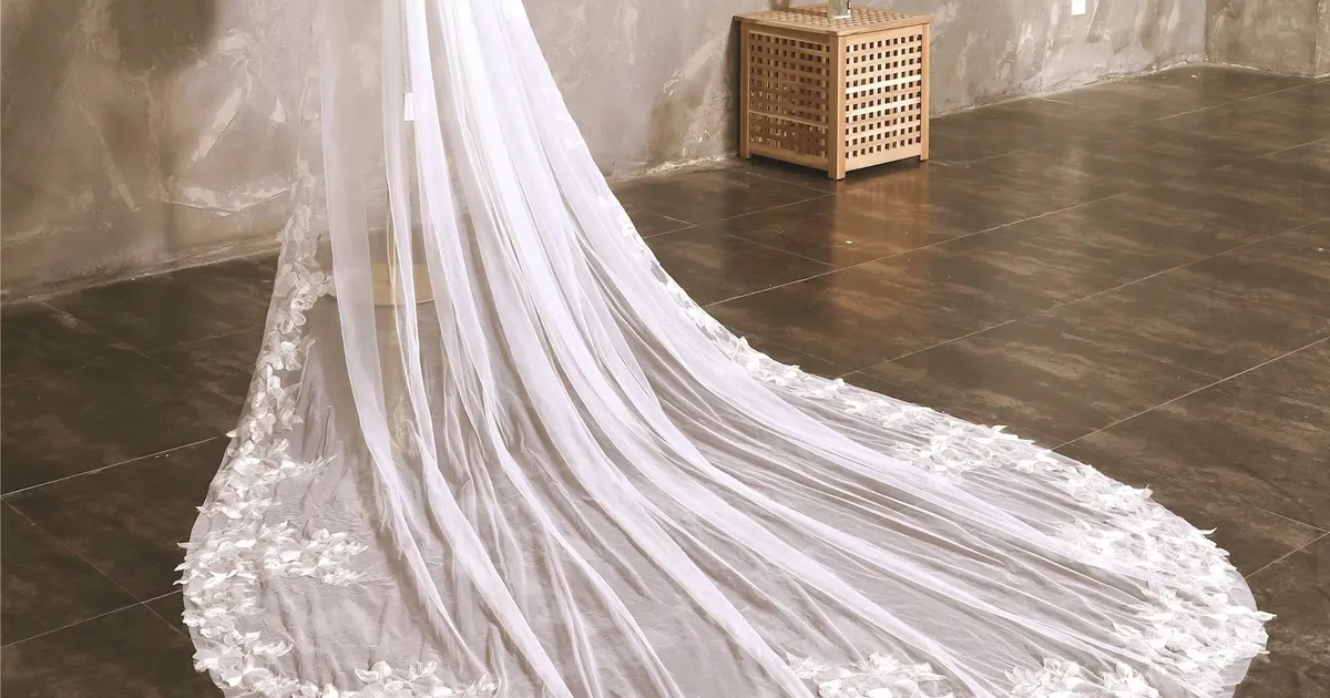 Buy Cathedral Length Wedding Veils Bridal Long Veils - ZOOEK