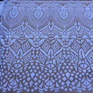 Geometric Pattern Fabric by the Yard, Lace and Sequin - ZOOEK