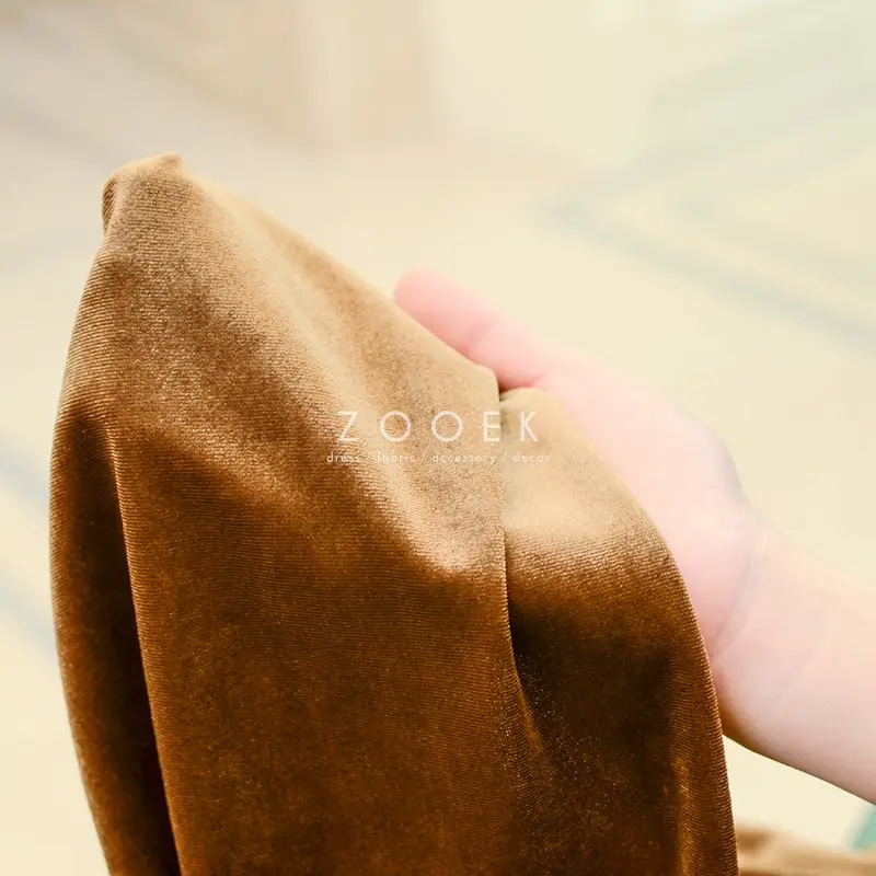 Polyester Stretch Korea Velvet Fabric by the Yard - ZOOEK
